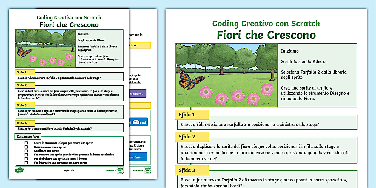 Coding Creativo di Primavera con Scratch (Teacher-Made)