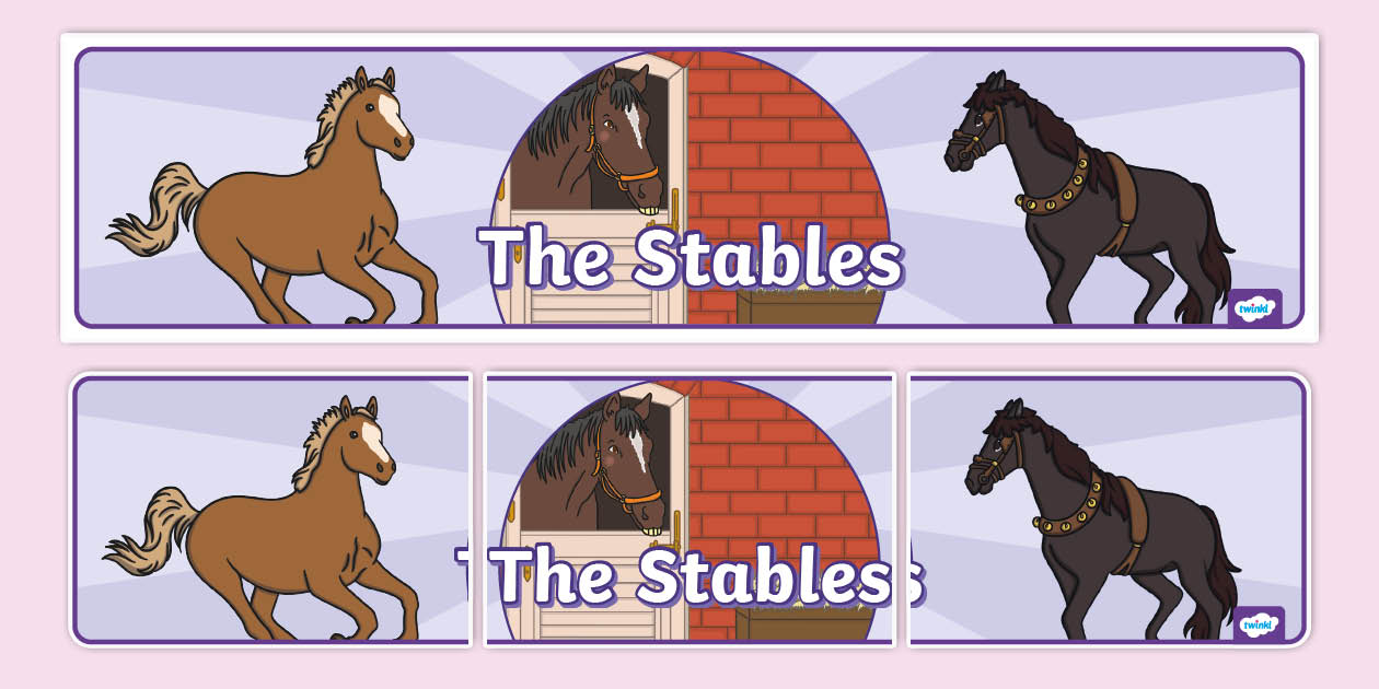 The Stables Role Play Display Banner - Twinkl Displays