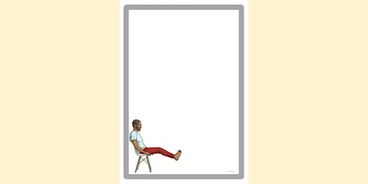 Simple Blank Chair Leg Raises Border | Page Borders | Twinkl