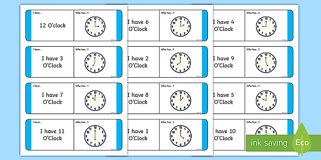 Editable Time O'Clock Loop Cards (teacher made) - Twinkl