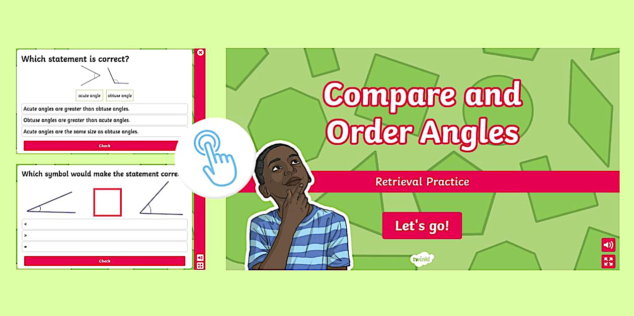 👉 Retrieval Practice Compare And Order Angles Maths Interactive Quiz