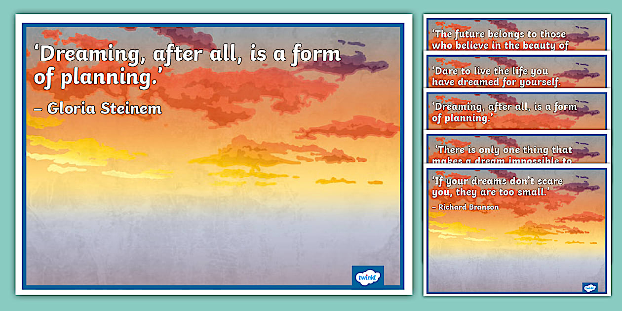 Quotes About Dream Life Display Poster Pack