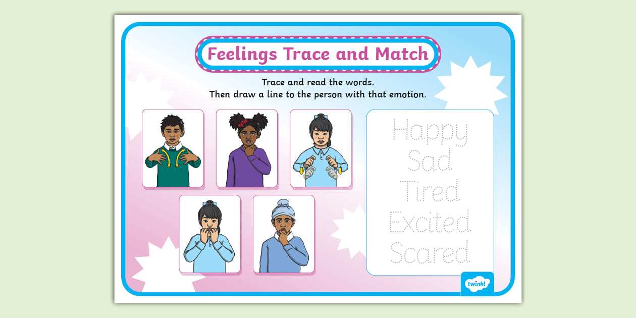 SASL Emotions Poster (Lehrer gemacht) - Twinkl