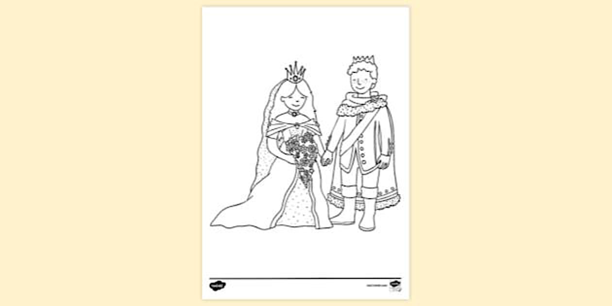 Prince and Princess Colouring Page | Colouring Sheets