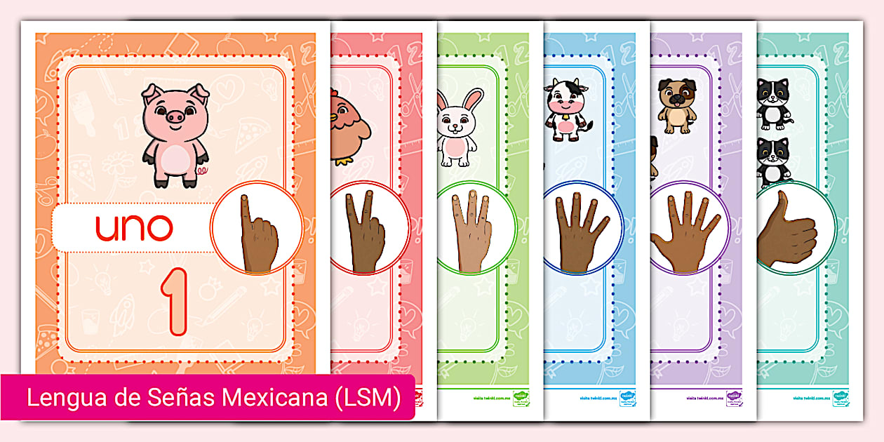 Lengua de Señas Mexicana - números del 1 al 10