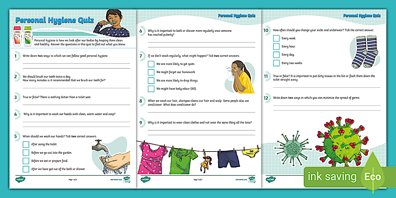 UKS2 Personal Hygiene Quiz - Twinkl - KS2 (teacher made)
