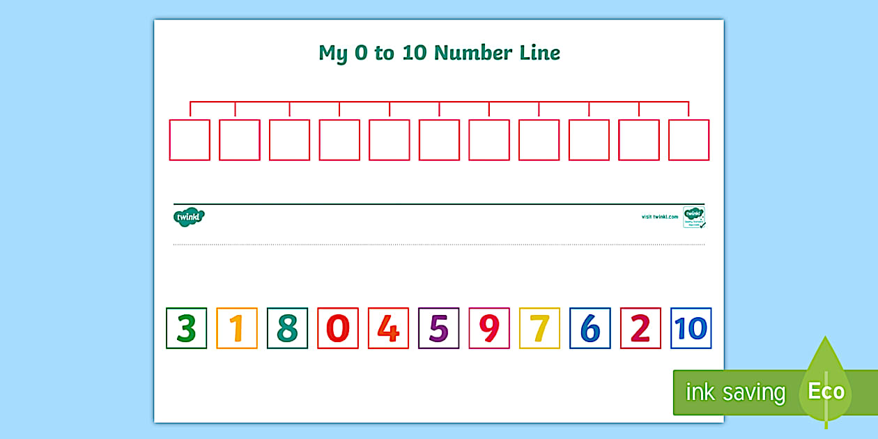 Editable Create a Number Line 0 to 10 Worksheet - Twinkl