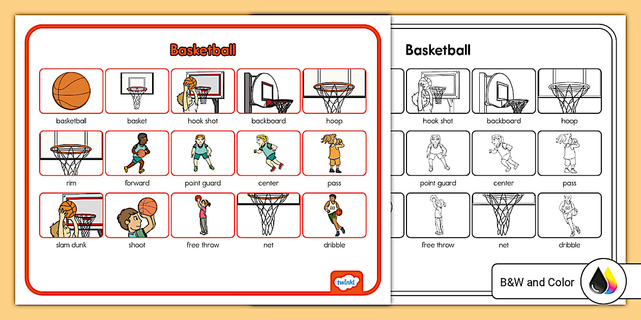 Basketball Word Mat (teacher made) - Twinkl
