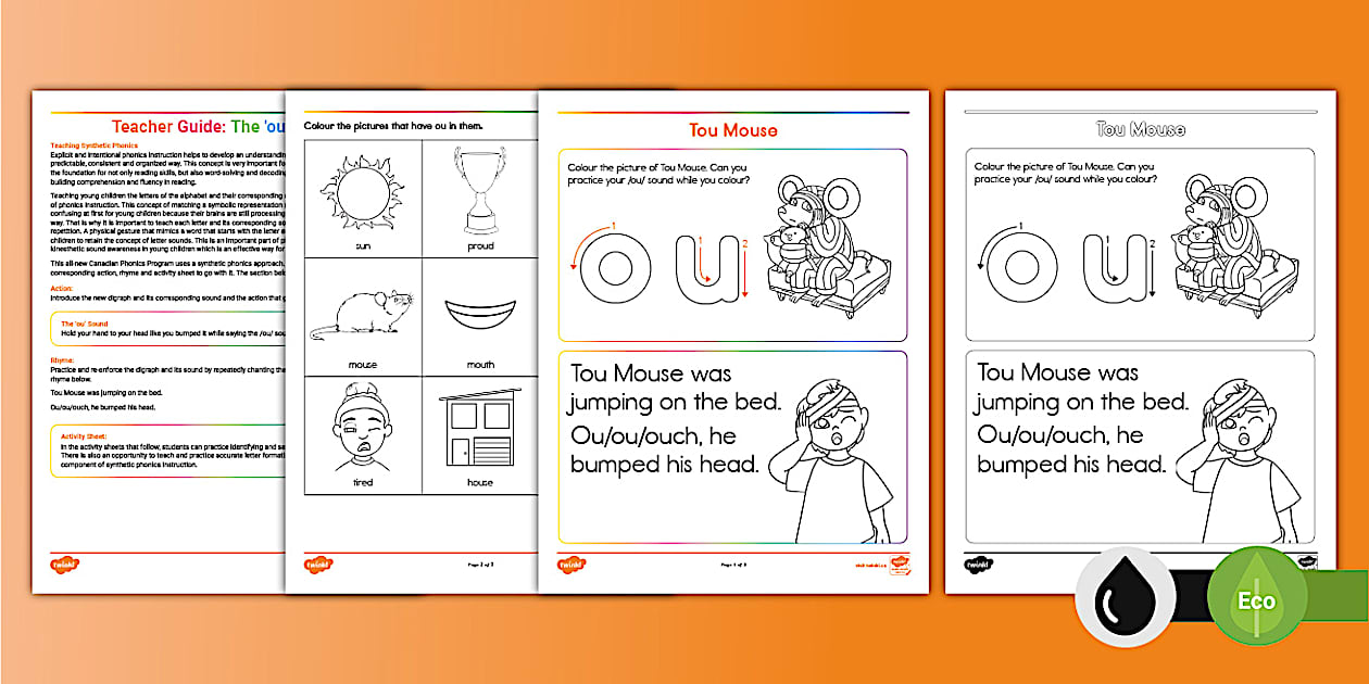 Phonics Canada - The 'ou' Phonics Sound | Twinkl Language