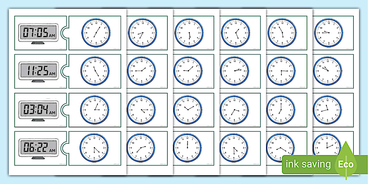 Mix and Match Analogue and Digital Time (teacher made)