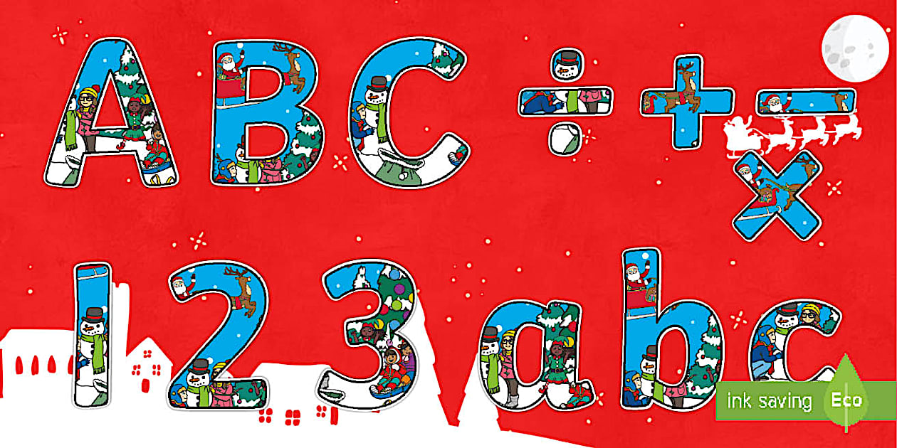 Merry Christmas Display Lettering (teacher made) - Twinkl