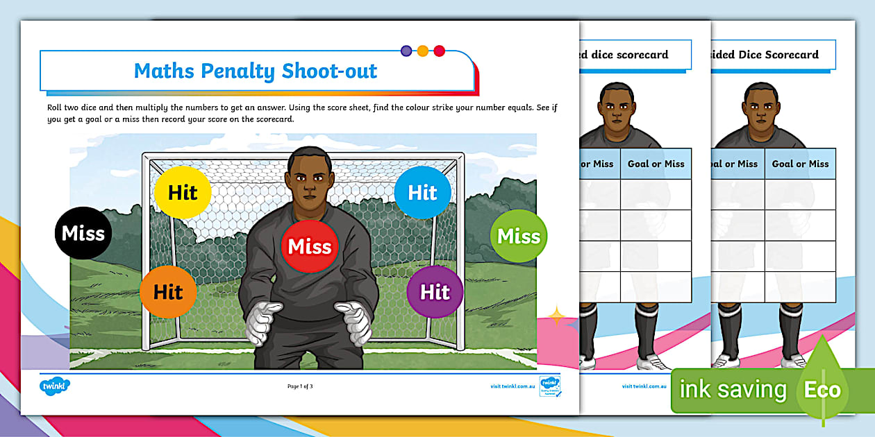 Maths Penalty Kick Multiplication Game - Maths - Years 3-6