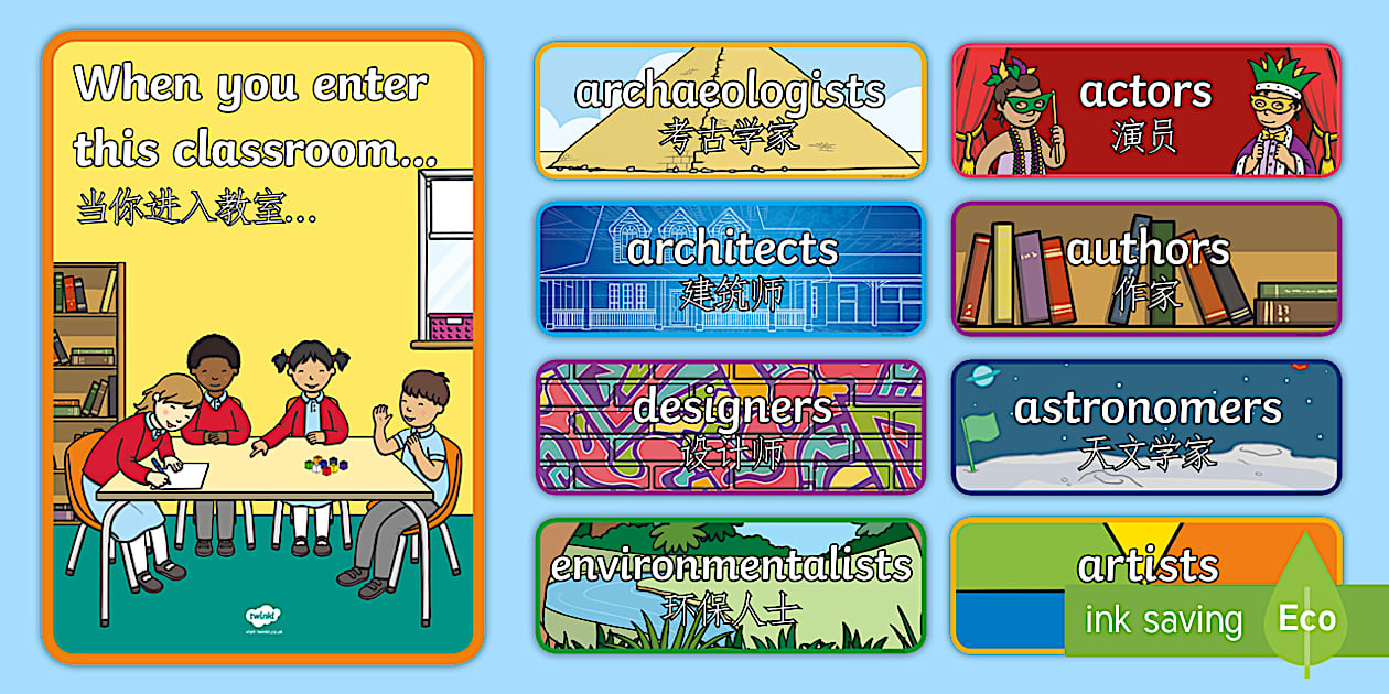 When You Enter this Classroom Display Pack English/Mandarin Chinese ...