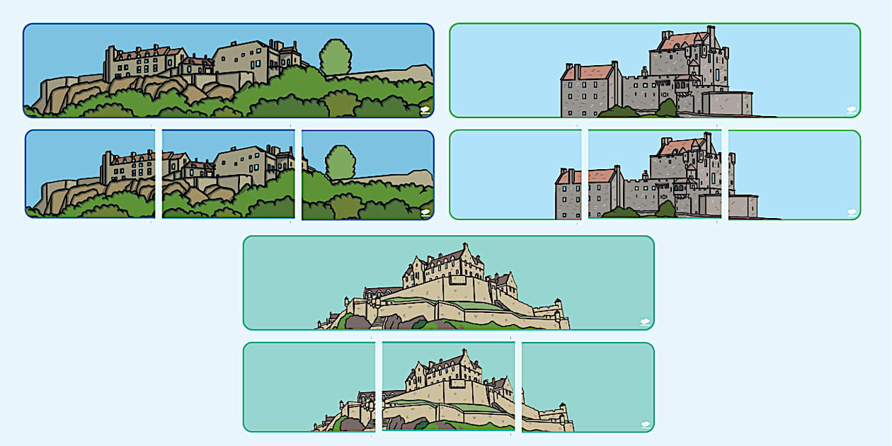 Scottish Castles Small World Backgrounds (Teacher-Made)