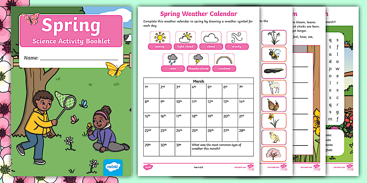 KS1 Spring Themed Science Activity Booklet (teacher made)