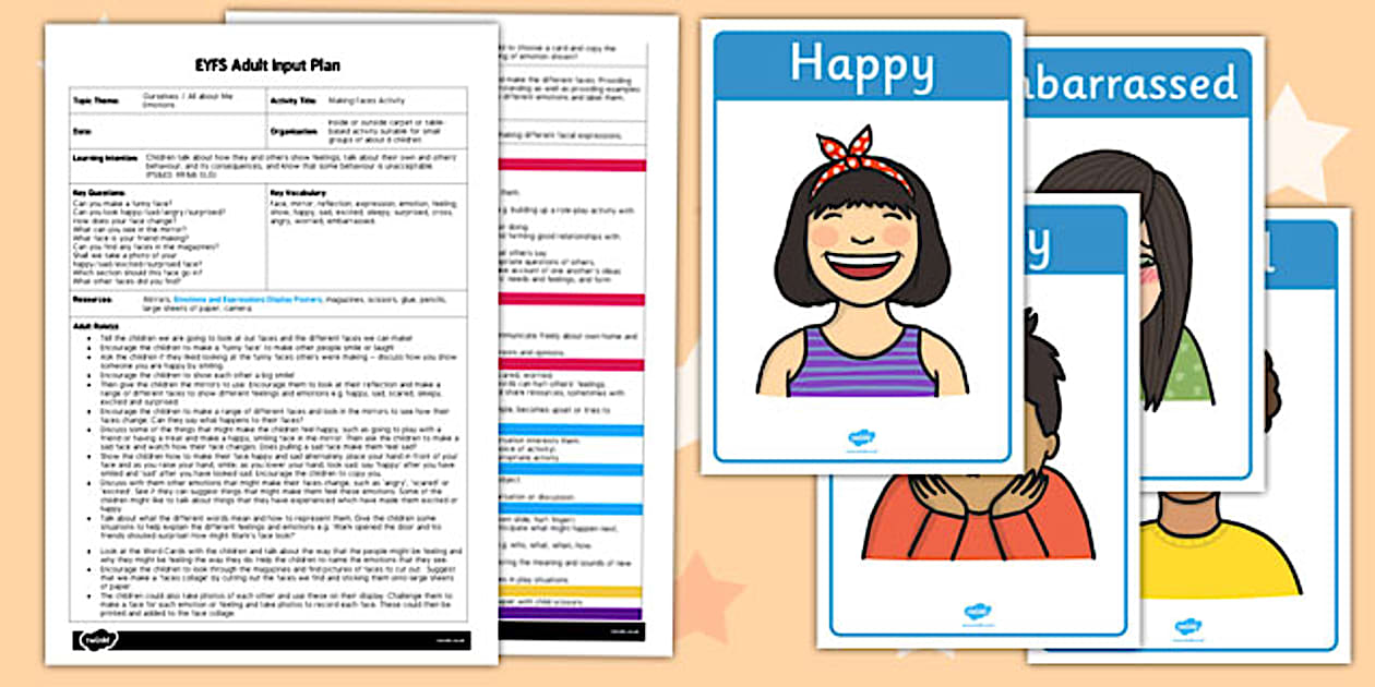 Making Faces Activity EYFS Adult Input Plan and Resource Pack