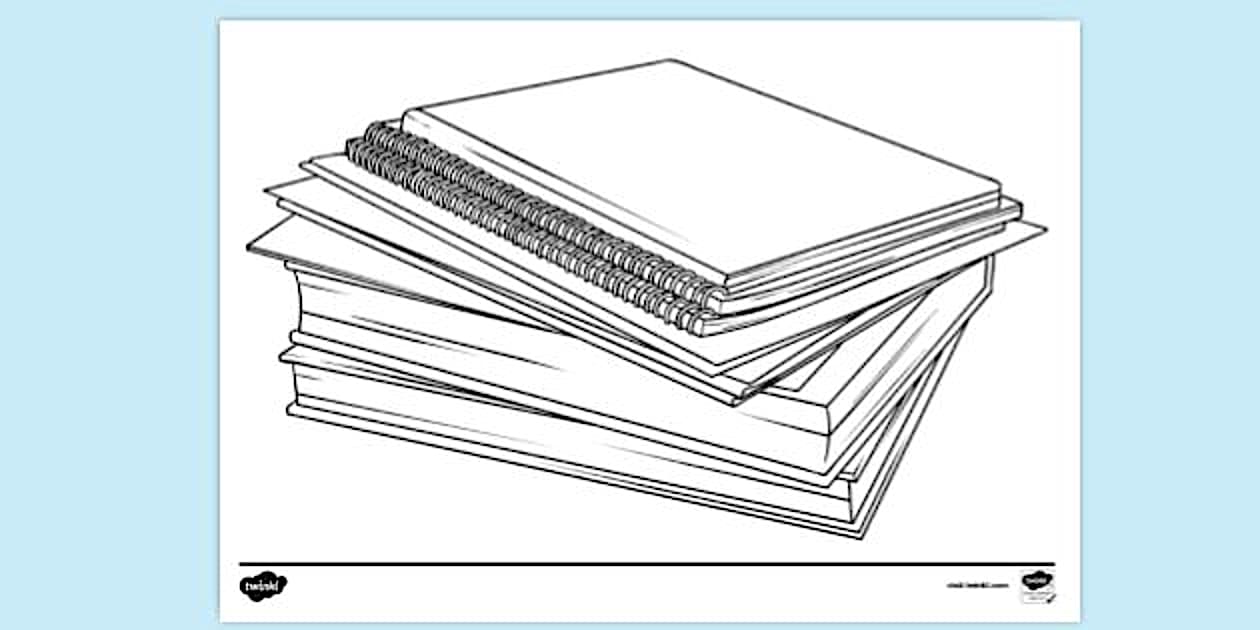 Research Notebooks Folders Papers Colouring | Twinkl