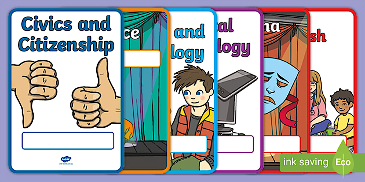 QLD Australian Curriculum Subjects with Names Editable Book Cover
