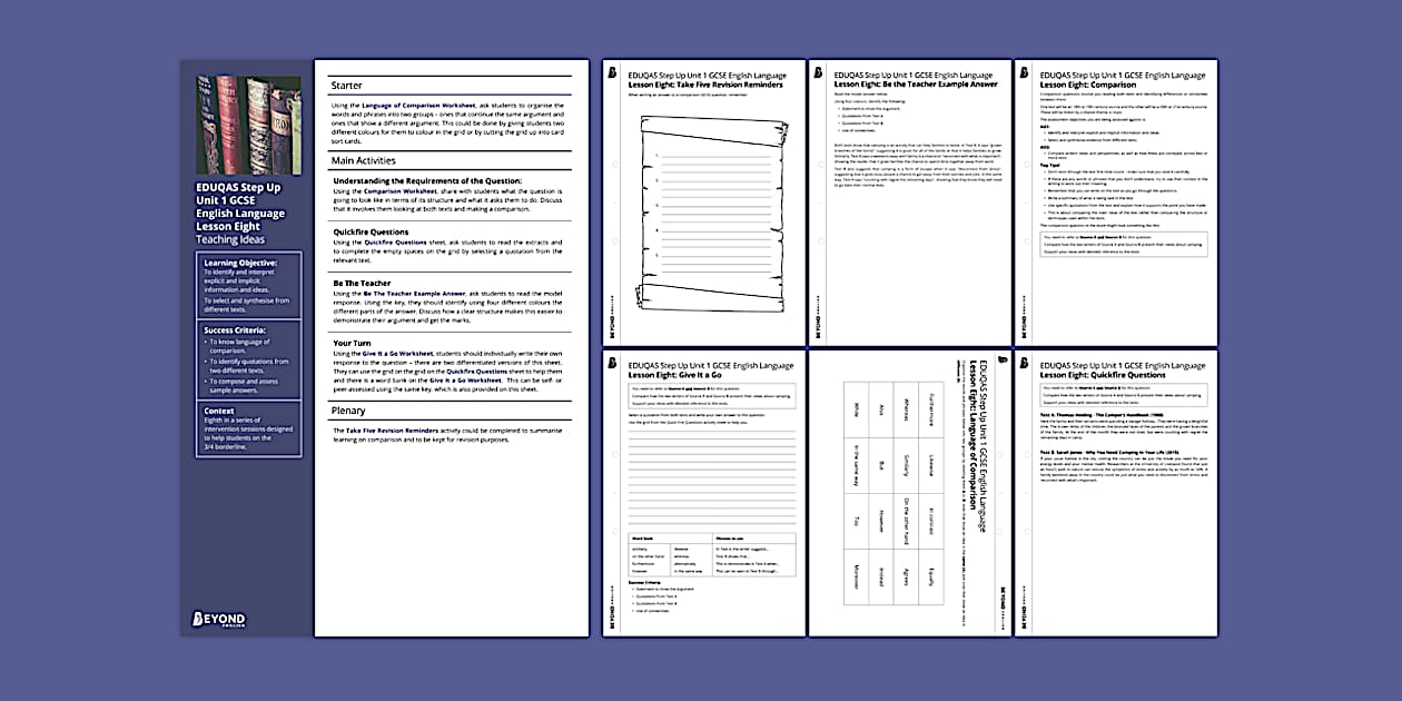 Eduqas GCSE English Language Intervention Lesson 8 - Twinkl
