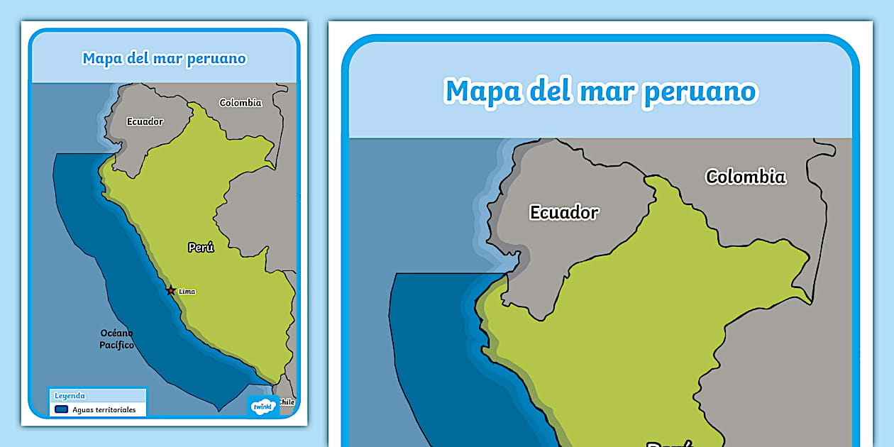 Mapa del mar peruano | Materiales Educativos Twinkl Perú