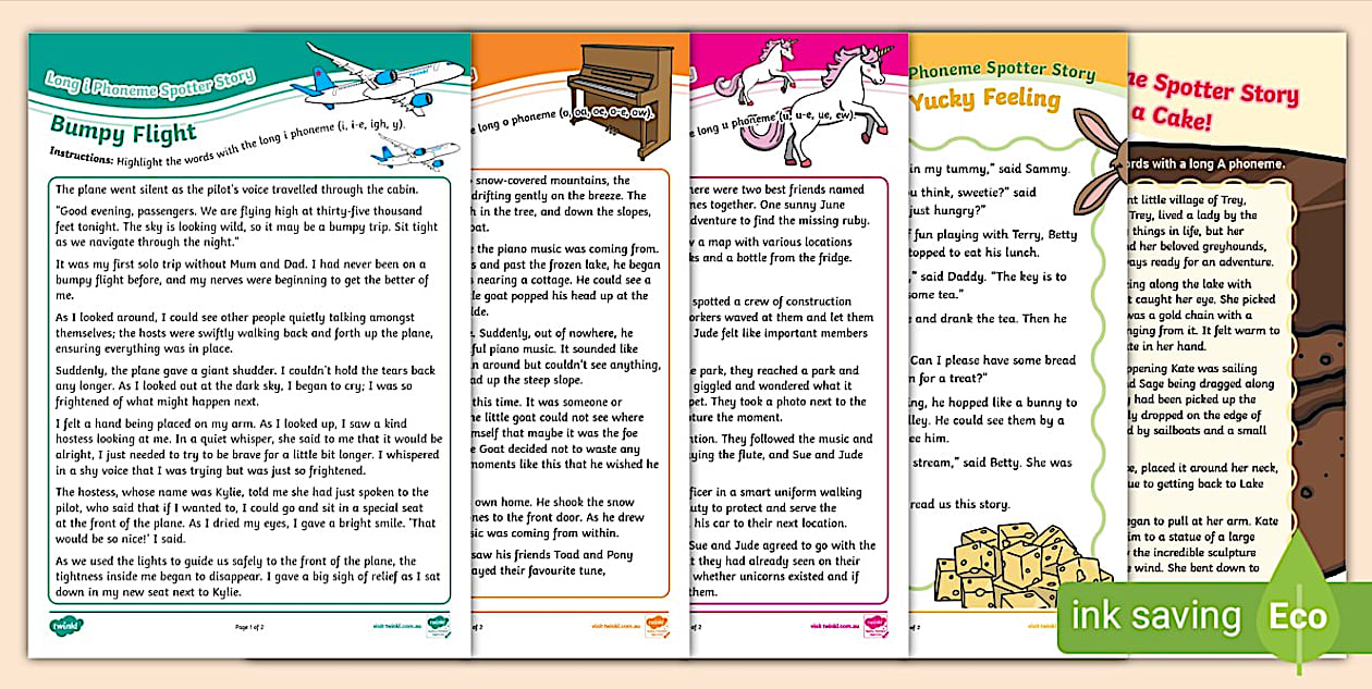 Long Vowel Phoneme Spotter Story Activity Pack - Twinkl