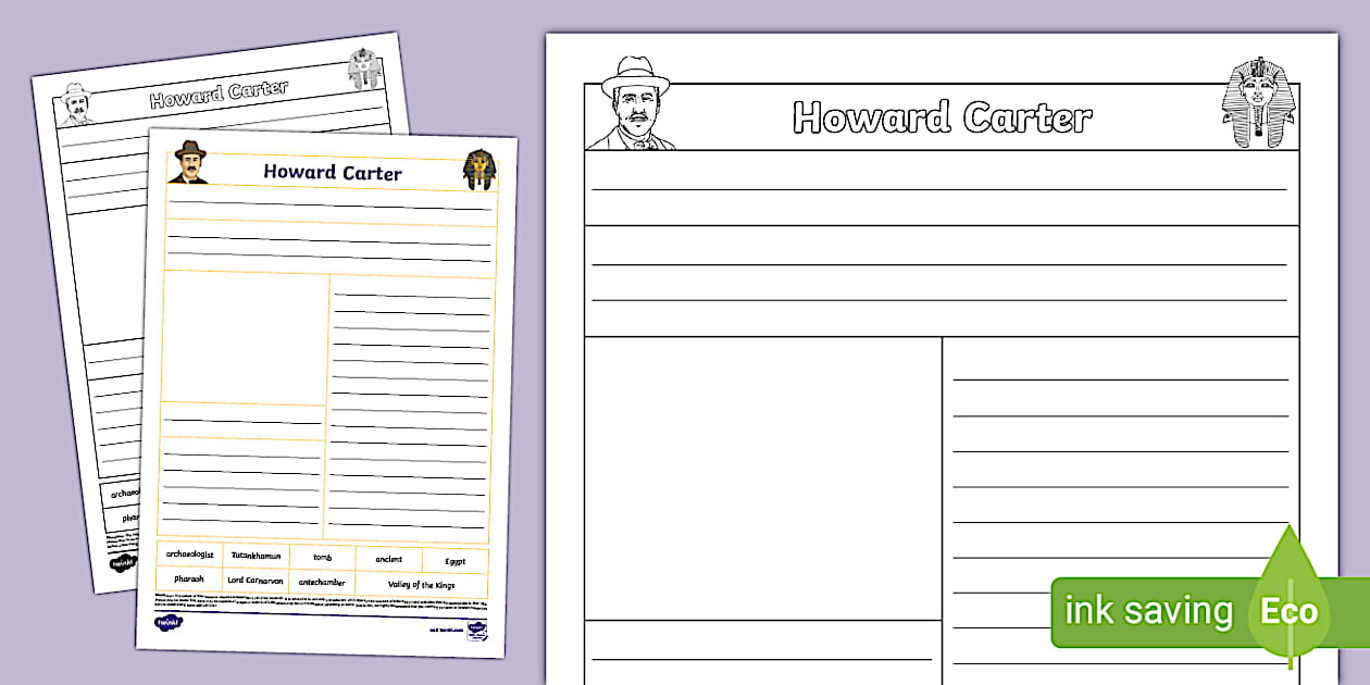 Howard Carter Newspaper Template