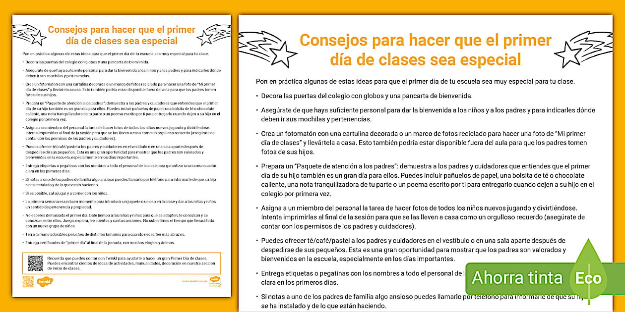 Consejos para hacer que el primer día de clases sea especial