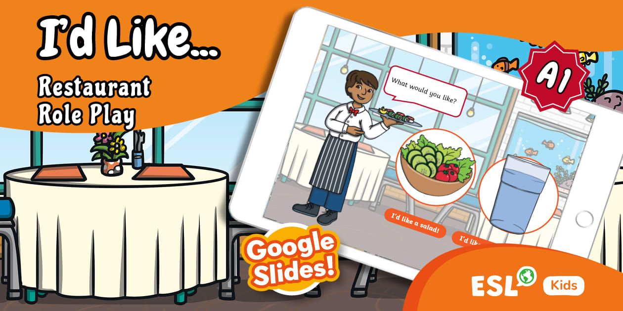 Kids' ESL Role Play for Restaurant