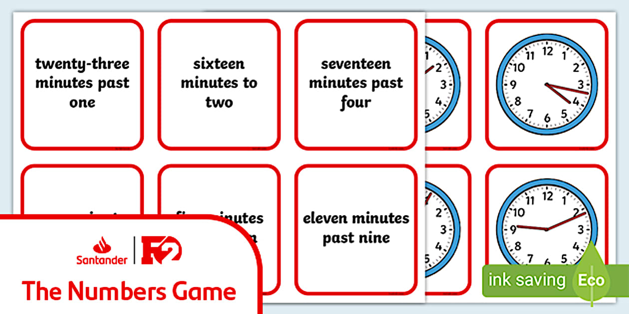FREE! - 👉 The Numbers Game: Telling the Time to the Minute on an Analogue