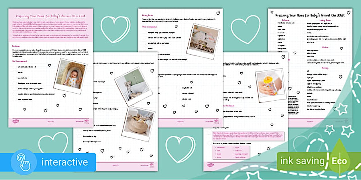 Preparing Your Home for Baby's Arrival Checklist - Twinkl