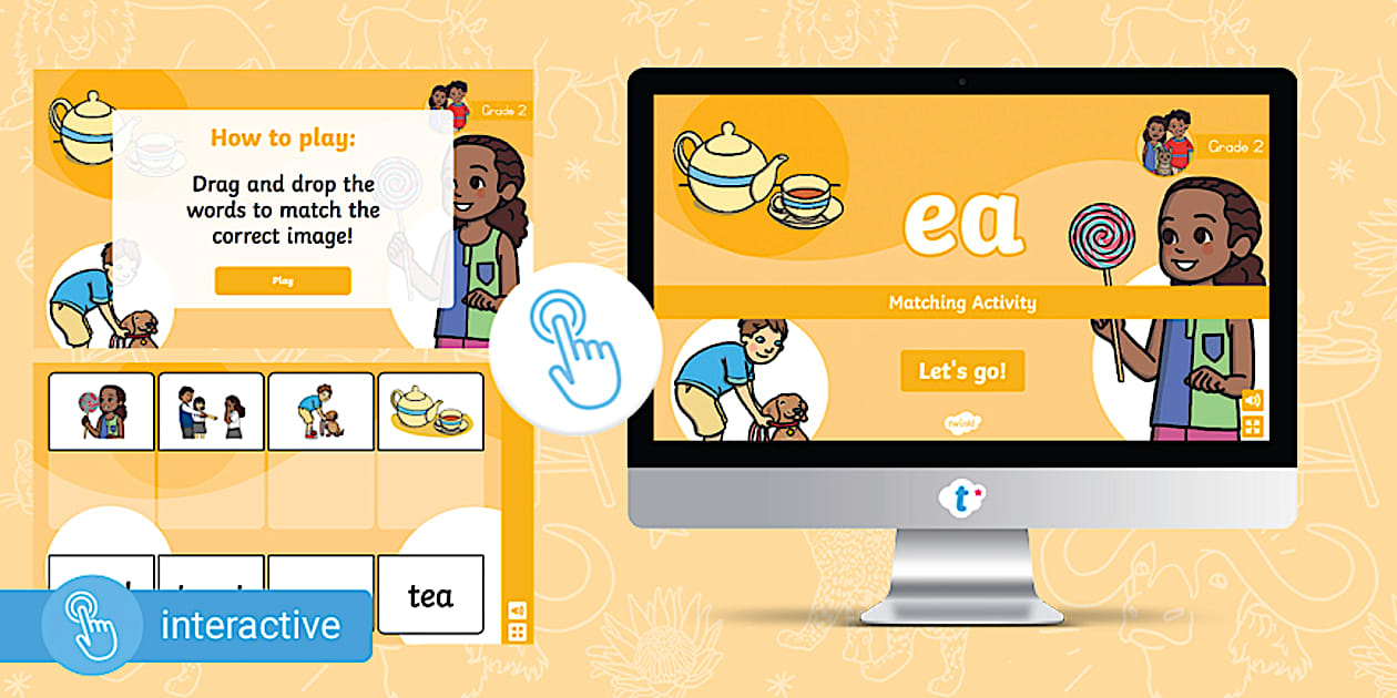 Grade 2 Phonics: ea Interactive Go! Game (teacher made)