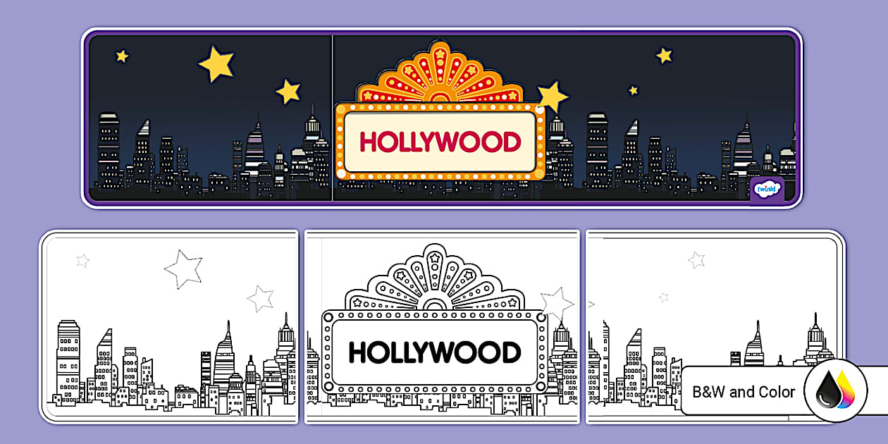 Hollywood Dramatic Play Banner (Teacher-Made) - Twinkl