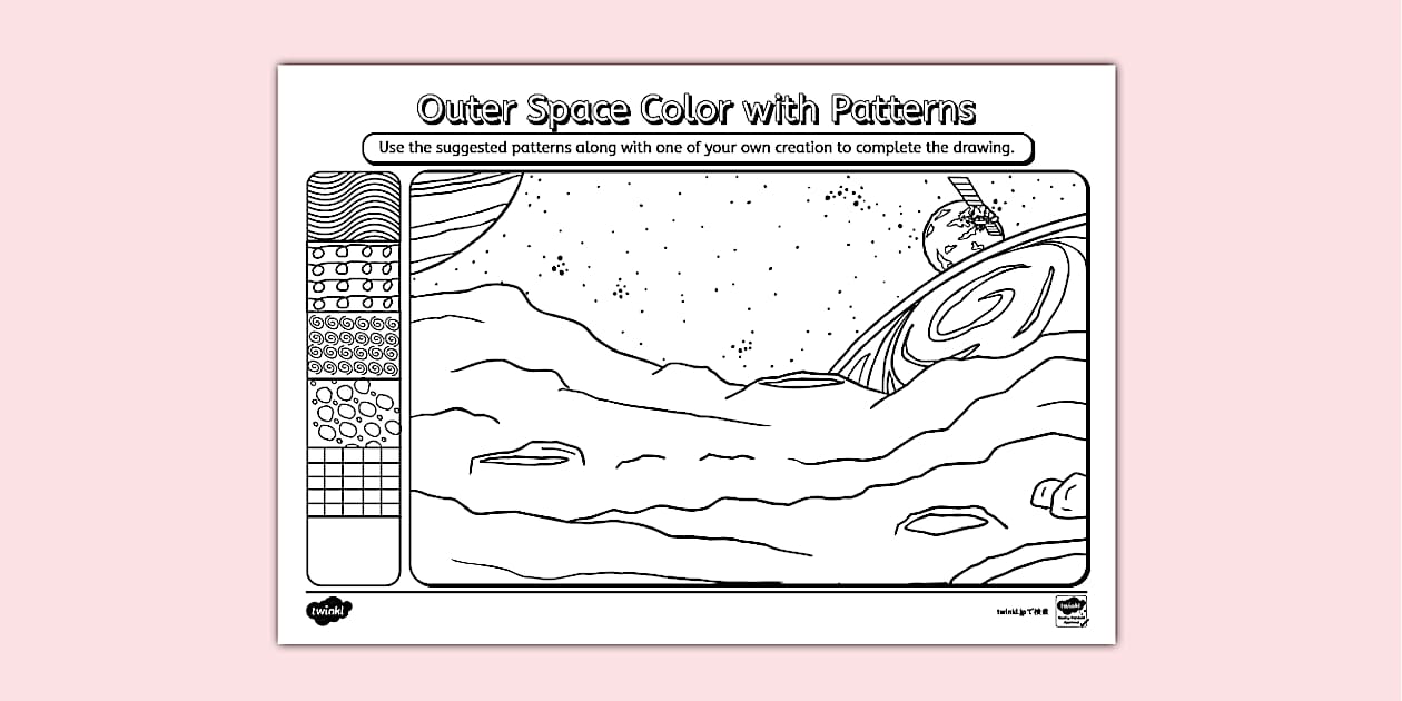 Outer Space Color with Patterns Activity (teacher made)