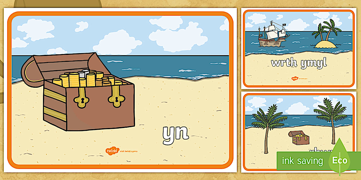 Posteri Iaith Leoliadol Môr-ladron (teacher made) - Twinkl