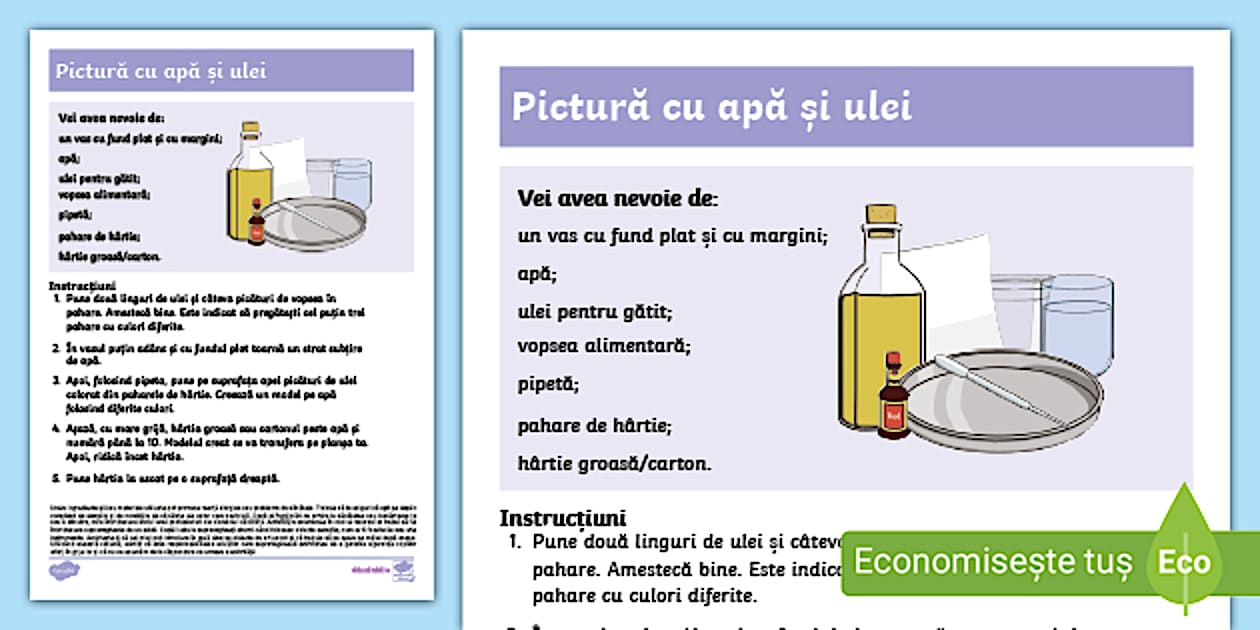 Tehnică de pictură cu apă și ulei | AVAP Twinkl România