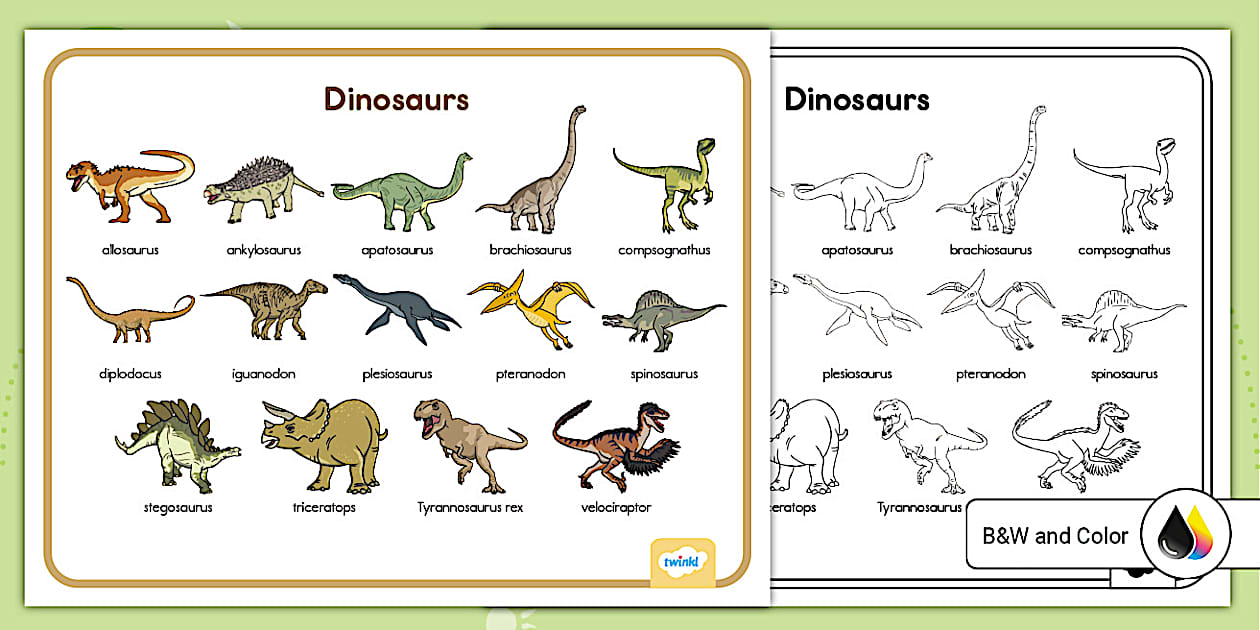 Dinosaurs Word Mat Teaching Resource | Twinkl USA