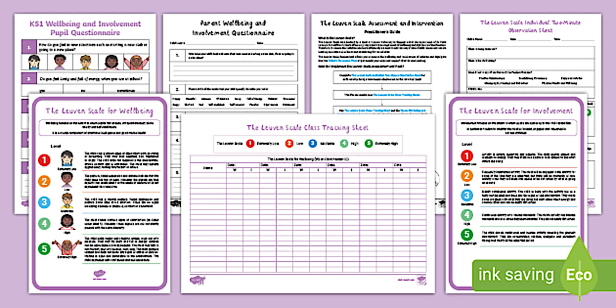 Leuven Scale KS1 Wellbeing and Involvement Assessment Pack