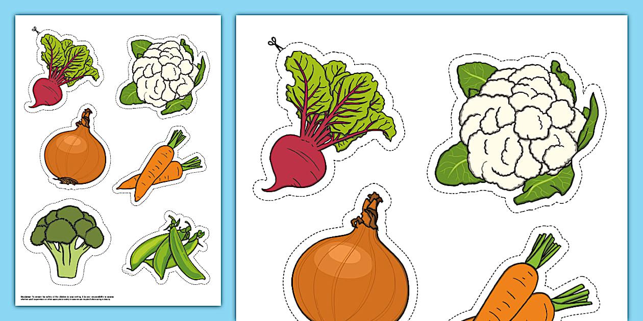 Vegetable Clip Art Cut-Outs (l'enseignant a fait) - Twinkl