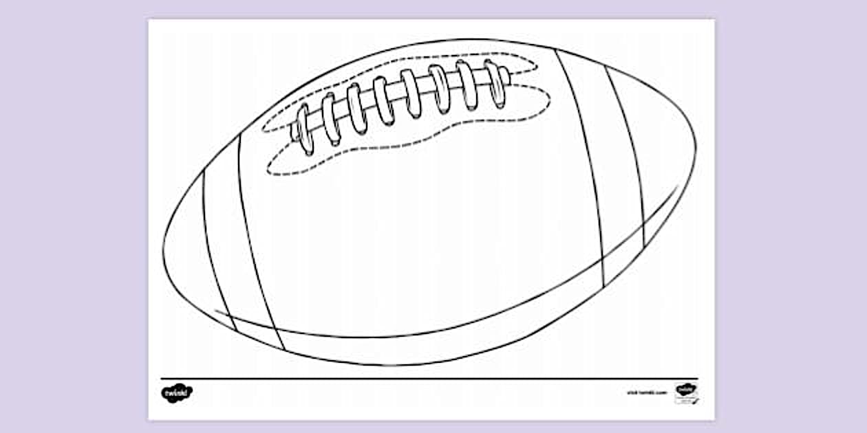 Rugby Ball Colouring Sheet | Colouring Sheets
