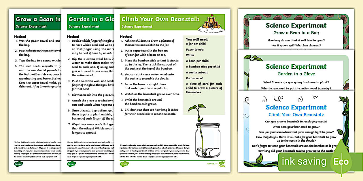 EYFS Jack and the Beanstalk Science Experiments Resource Pack