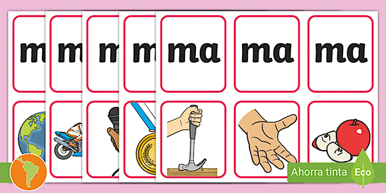 Juego de memoria de las sílabas ma, me, mi, mo, mu - Twinkl
