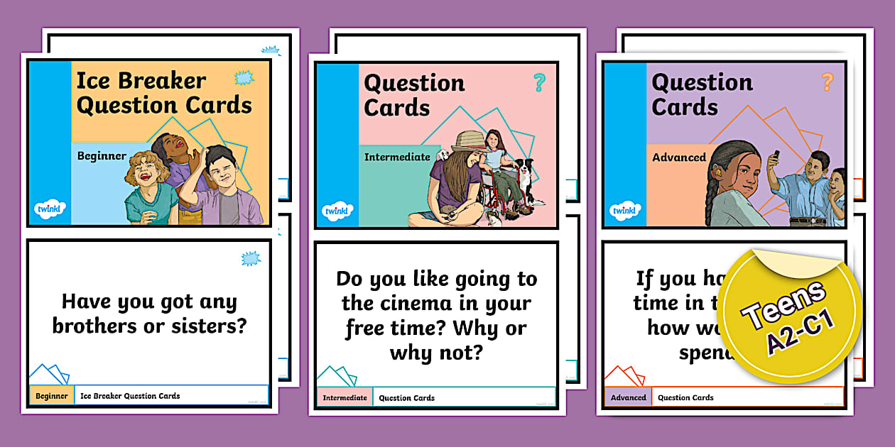 ESL Ice Breaker Getting to Know You Cards [Teens, A2-C1]