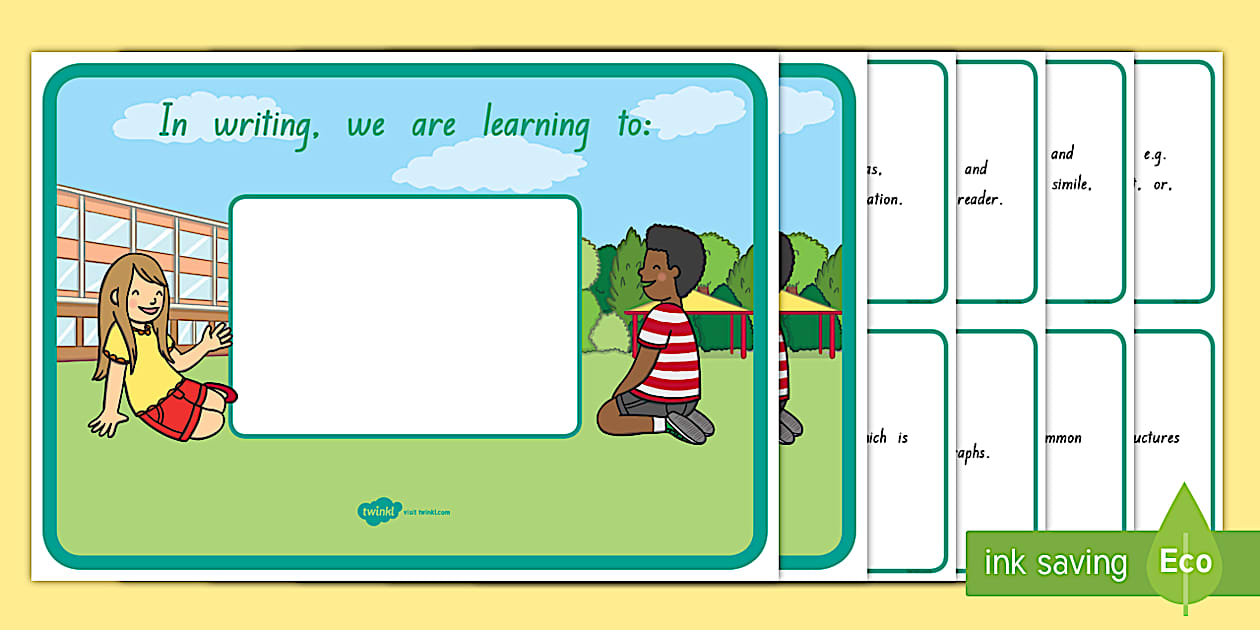 New Zealand Writing Fourth Year of School - We Are Learning and Our Next