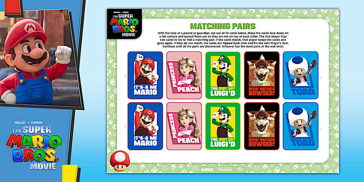 FREE! - Super-Mario Bros.: Matching Pairs - Twinkl