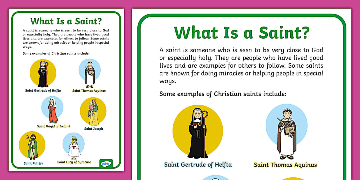 What Is a Saint? Information Poster (teacher made) - Twinkl