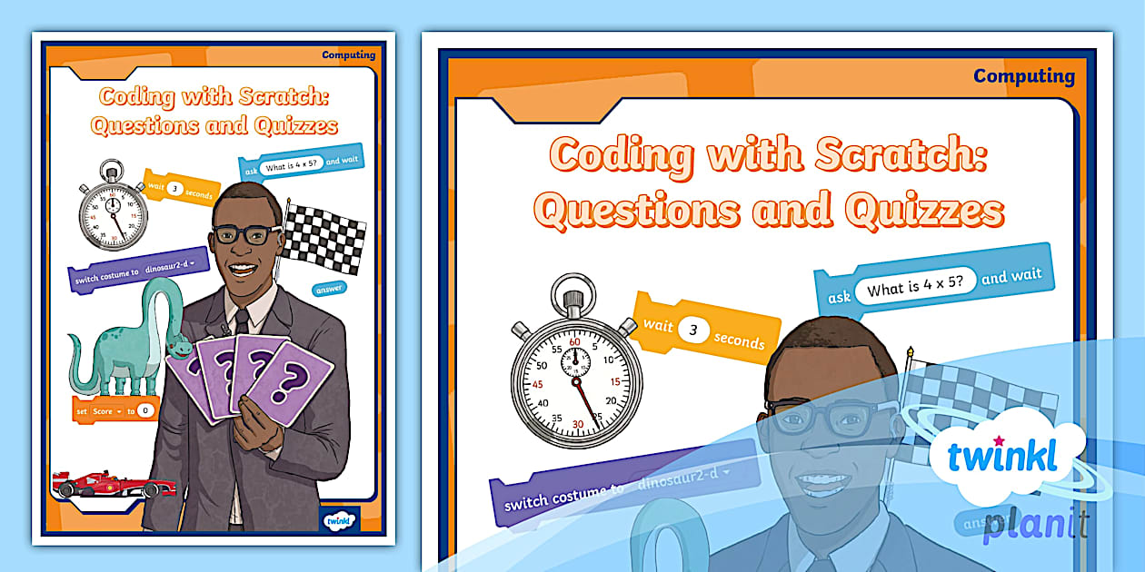 Coding with Scratch: Questions and Quizzes Year 4 Book Cover