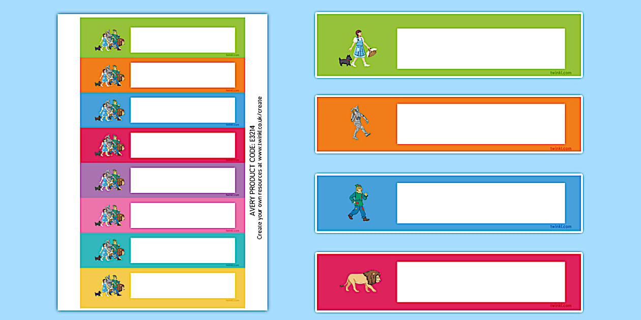 The Wizard of Oz Themed Editable Tray Labels - Roald Dahl Themed Gratnells