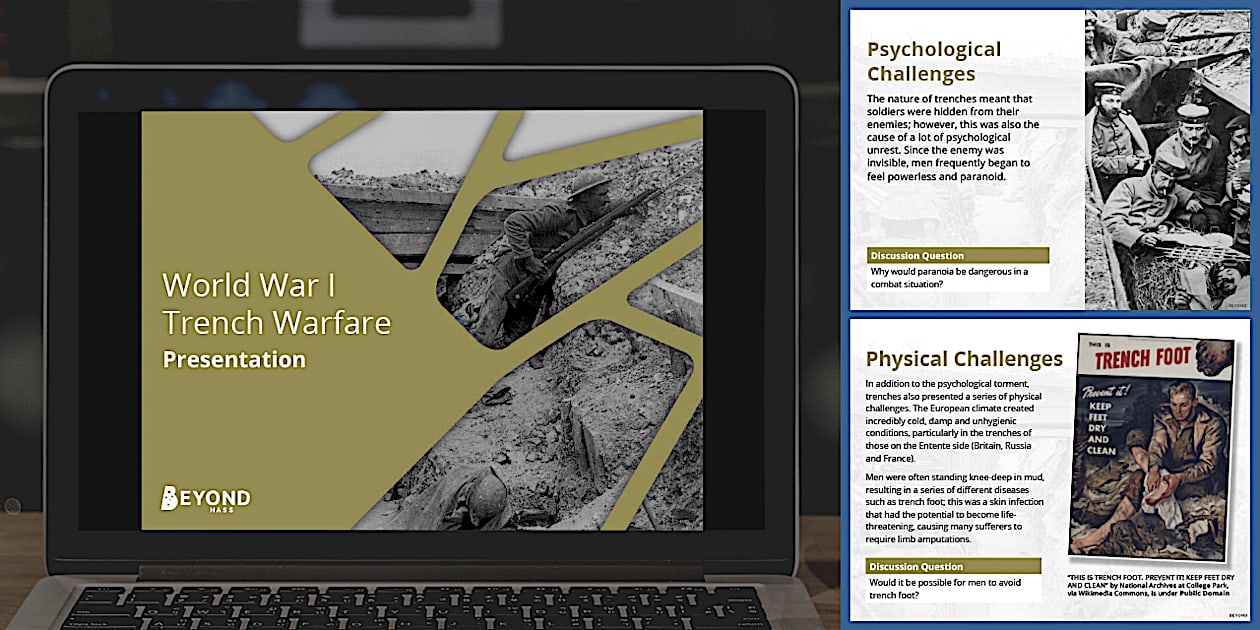 World War I Trench Warfare Presentation - Twinkl