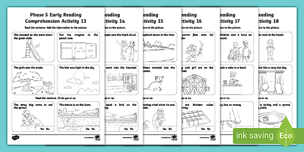 Phase 5 Kindergarten Reading Comprehensions Set 3 - Twinkl