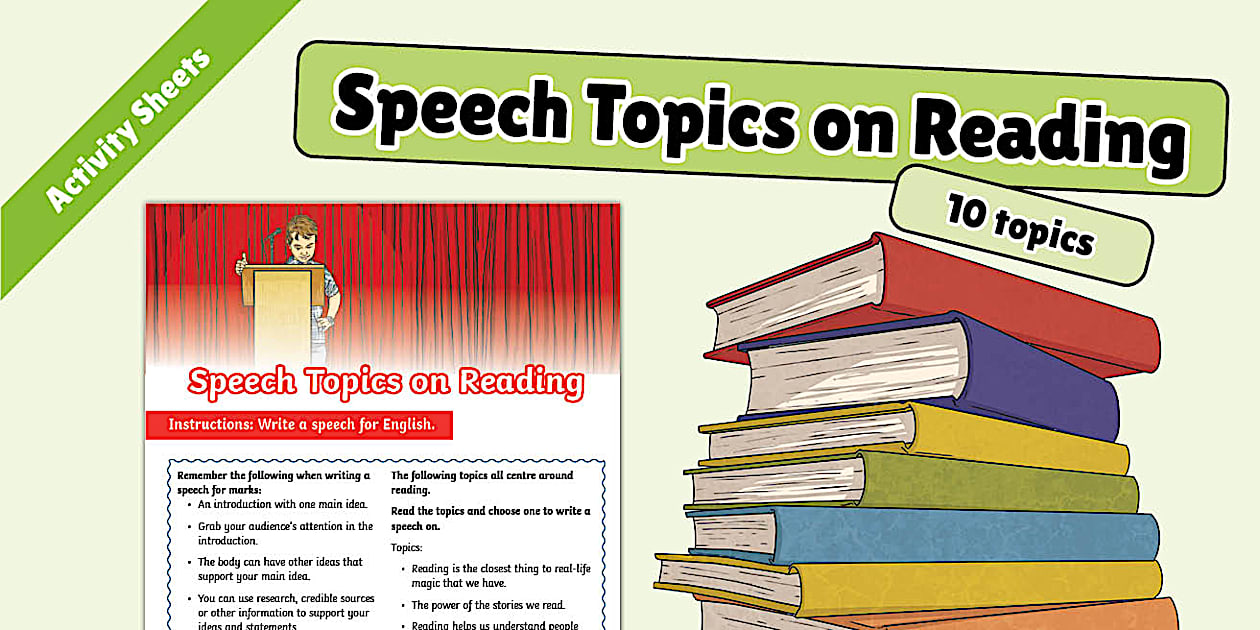 IP English Speech Topics on Reading Activity Sheet
